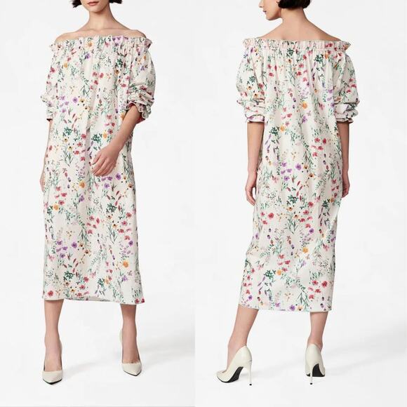 Casey Marks | Dresses | Casey Marks Mulitcolor Floral Off The Shoulder ...